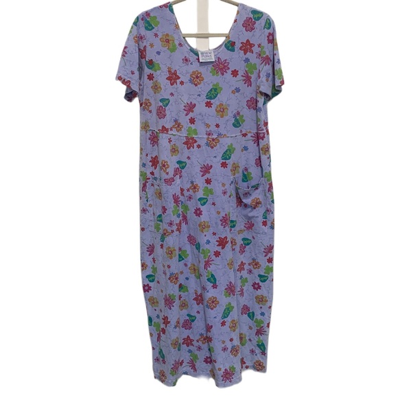 fresh produce | Dresses | Vintage Fresh Produce Purple Floral Maxi ...